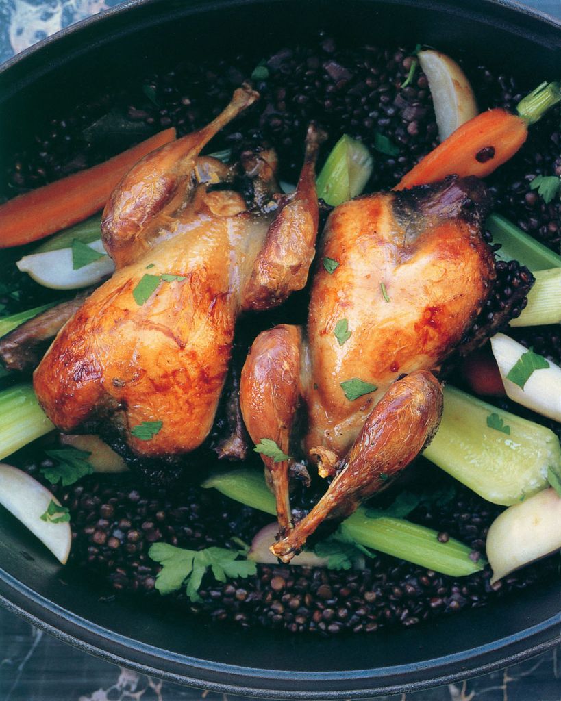 Braised partridge and Puy lentil pot from New Bistro by Fran Warde