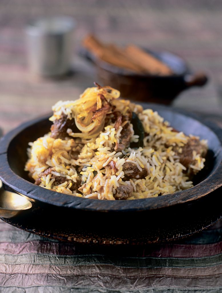 Saffron-scented rice with fragrant lamb curry from The Complete Indian ...